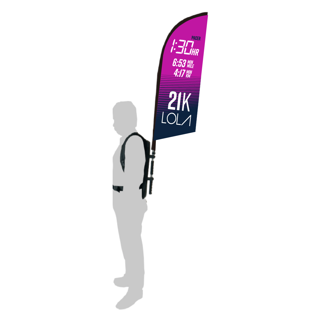 Pacer Flag and Back Pack – Finish Line KD